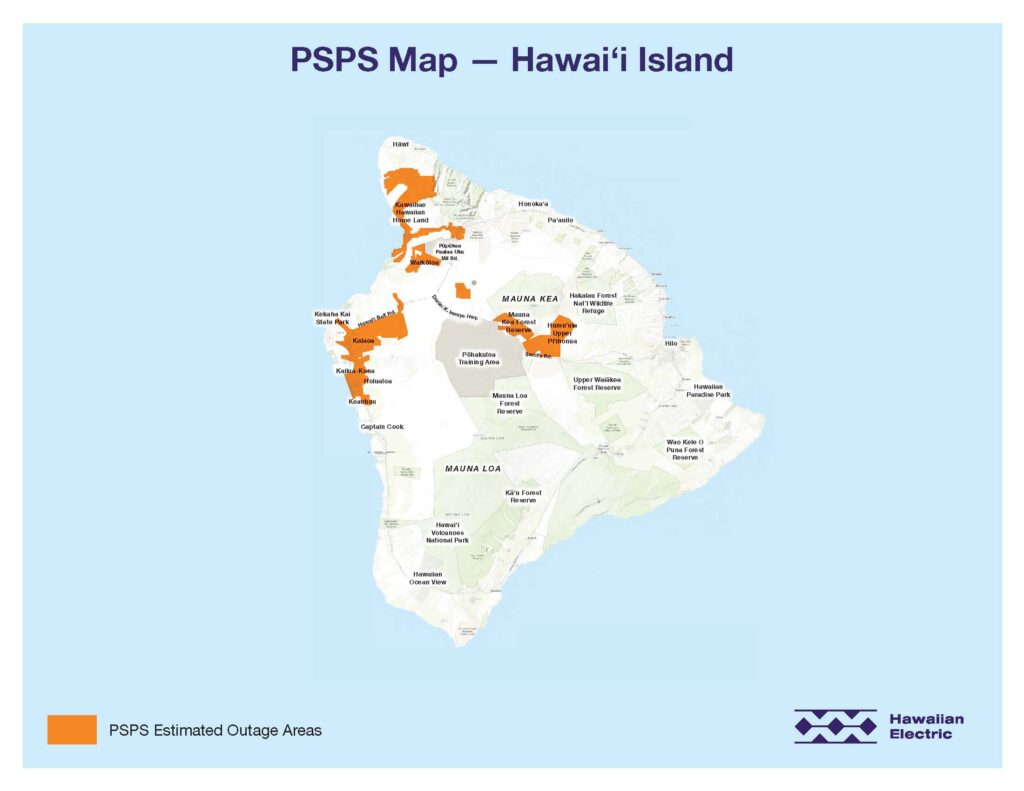 Public Safety Power Shutoffs (PSPS) on Hawaii Island - Department of ...